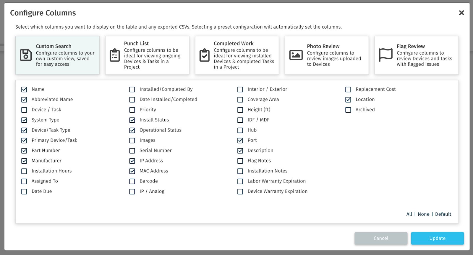 Adding Project Devices/Tasks Using Import – SiteOwl